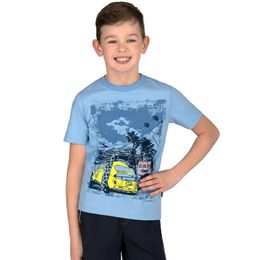 TRIGEMA T-Shirt »T-Shirt mit sommerlichem Druckmotiv« 1 Stk. tlg. horizont 152 152 Single-Jersey