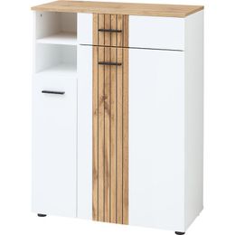 Innostyle Schuhschrank »Schuhschrank Sparks, 80x106x38cm (B/H/T)« 1 Stk. tlg. 2 türig, 1 Schubkaste, 1 offene Fächer, Softclose weiß