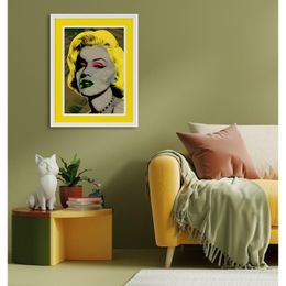 queence Bild mit Rahmen »Marilyn Monroe, gelb« Bilder von Frauen Film Filmfiguren Frau Gesicht 1 Stk. tlg. Poster mit buntem Acrylglas...