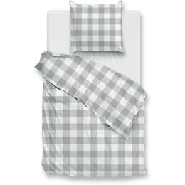 ZO HOME Bettw&auml;sche &raquo;Quattro-di-Lino&laquo; 1 Stk. tlg. Bettw&auml;sche aus 100% Baumwolle, hochwertige Renforc&eacute; dove grey Obermaterial: 100% Baumwolle B/L:...
