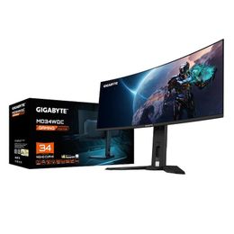 Gigabyte Curved-OLED-Monitor &raquo;MO34WQC&laquo; 86, 8 cm/34 &prime;&prime; 3440 x 1440 px WQHD 0, 03 Reaktionszeit 175 Hz schwarz Neigbar,h&ouml;henverstellbar, schwenkbar,...