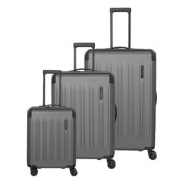 Travelite Herren Travelite Trolleyset &raquo;DYNAMIIC S/M/L, verschiedene Farben&laquo; Hartschalen-Koffer ABS Volumenerweiterung bei M/L grau