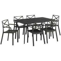 Best Garten-Essgruppe »Torino« 7 Stk. tlg. 7-tlg. Dining Gruppe Torino graphit graphit +