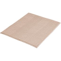 Kleine Wolke Badematte »Zigzag« Höhe 10 mm rutschhemmend beschichtet fußbodenheizungsgeeignet Badteppich, Uni-Farben, modernes Zickzack Muster...