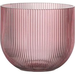Fink Windlicht »SOLARI« Kerzenhalter aus Glas, in Rillenoptik, Höhe 13, 5 cm rose
