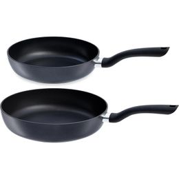 Fissler Pfannen-Set »Cenit « Aluminium Set, 1x Bratpfanne Ø 24 cm, 1x Bratpfanne Ø 28 cm, 2 Stk. tlg. schwarz