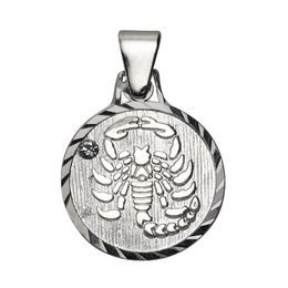 Vivance Kettenanhänger »925/- Sterling Silber rhod. Skorpion« () weiß + weiß one-size Klassischer Anhänger aus 925/- Silber rhod