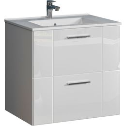 Welltime Waschtisch &raquo;Prag&laquo; 1 Stk. tlg. Badm&ouml;bel inkl. Waschbecken, Breite 60cm wei&szlig;