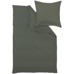Curt Bauer Bettw&auml;sche &raquo;Arezzo&laquo; 2 Stk. tlg. dreidimensionales Waffelmuster olive Obermaterial: 100% Baumwolle B/L: 155 cm x 220 cm