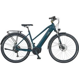 Prophete Unisex &raquo;Entdecker 3.0&laquo; 9 Gang Shimano Kettenschaltung Mittelmotor 250 W Pedelec, Elektrofahrrad f&uuml;r Damen blau