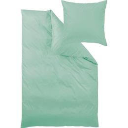 Curt Bauer Bettwäsche »Uni-Mako-Satin Bettwäsche, OEKO-TEX und Made in Green zertifiziert« 3 Stk. tlg. pistazie Obermaterial: 100% Baumwolle B/L:...