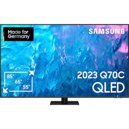 Samsung LED-Fernseher »GQ85Q70CAT« 214 cm/85 ′′ Smart-TV Quantum Prozessor 4K, Quantum HDR, Gaming Hub titangrau Object Tracking Sound Lite schafft...