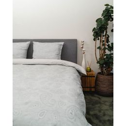 Kayori Bettw&auml;sche &raquo;Mato&laquo; 2 Stk. tlg. 100% nat&uuml;rliches Leinen Grau Obermaterial: 50% Baumwolle, 50% Leinen B/L: 155 cm x 220 cm