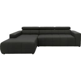 DOMO collection Ecksofa »Brandon große Ausführung B/T/H: 289/177/80 cm, auch in Leder und Cord« mit Kopfteilverstellung, wahlweise...