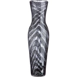 CASABLANCA BY GILDE Tischvase »Fascia« Vase aus Glas, Höhe ca. 39 cm grau, schwarz