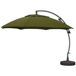 SUNGARDEN Sonnenschirm Aluminium, Kunststoff, 360&deg; drehbar, anthrazit gr&uuml;n