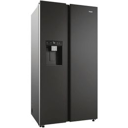 Haier Side-by-Side SBS SERIES 7 »HSW79F18DIPT« 177, 5 cm hoch 90, 5 cm breit 178 cm hoch, 91 cm breit, Nutzinhalt: 601 Liter, HumidityZone schwarz