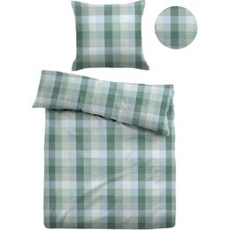 Tom Tailor HOME Bettwäsche »Bent« 2 Stk. tlg. warme Flanell (Biber) Qualität, kariert - made in Germany forest Obermaterial: 100% Baumwolle B/L:...