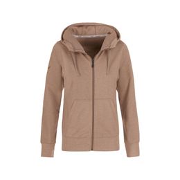 TRIGEMA Sweatjacke »Kapuzenjacke« 1 Stk. tlg. nougat-melange L L Leichte Sweat-Qualität