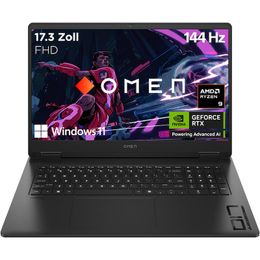 HP Gaming-Notebook »OMEN 17-db0095ng« 43, 9 cm / 17, 3 ′′ AMD Ryzen 9 GeForce RTX 4060 1.000 GB SSD Shadow Black