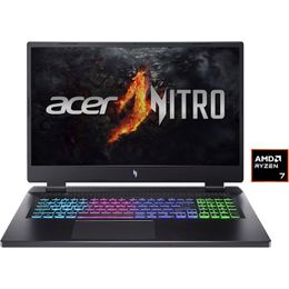 Acer Gaming-Notebook »Nitro 17 AN17-42-R7G8« 43, 94 cm / 17, 3 ′′ AMD Ryzen 7 GeForce RTX 4060 1.000 GB SSD Obsidian Black