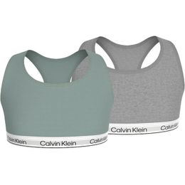 Calvin Klein Underwear Bralette »2PK BRALETTE« Packung, 2 Stk. tlg., für Kinder bis 16 Jahre, mit Racerback grün-grau 164/170 - N-Gr N-Gr 164/170...