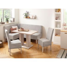 Home Affaire Eckbankgruppe »Hellen« Set, 4 Stk. tlg. im rustikalen Landhausstil capuccino +