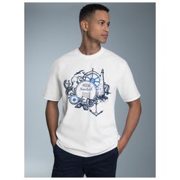 TRIGEMA T-Shirt »T-Shirt mit maritimem Printmotiv« 1 Stk. tlg. weiss M M Single-Jersey