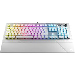 Roccat Gaming-Tastatur »"Vulcan 122 AIMO", mechanische, taktile Tasten« (Handgelenkauflage Makrotasten ergonomische Form) Multimediatasten weiß