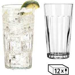 Libbey Gläser-Set »Cooler Glas -PANELED TUMBLERS- 355 ml, Ø: 8 cm, H: 13, 5 cm, 12er Set« hochwertig verarbeitet, im modernen Design transparent