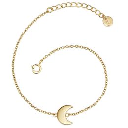 Glanzstücke München GLANZSTÜCKE MÜNCHEN Gliederarmband »G223« mit Mond aus Sterling Silber gelbgold none Damen-Armband mit Mond-Motiv
