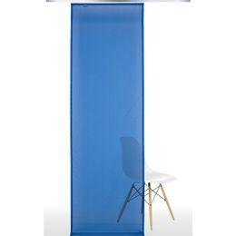 Liedeco Schiebegardine Klettband 1 Stk. tlg. HxB: 245x60, ohne Paneelwagen blau Polyester