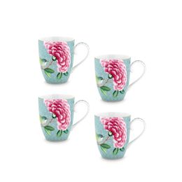 PIP Studio Becher »Blushing Birds« XL Tassen im 4er-Set, Blushing Birds, 450 ml blau