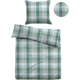 Tom Tailor HOME Bettwäsche »Bent« 2 Stk. tlg. warme Flanell (Biber) Qualität, kariert - made in Germany forest Obermaterial: 100% Baumwolle B/L:...