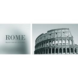 queence Leinwandbild »Rome« Foto Italien Kunst Modern Rom Romantisch Schriftzug Schriftzüge Spa Spa Bilder Sprüche Sprüche &...