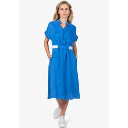 Sportalm KITZBÜHEL Sommerkleid Nahttaschen mit Kontraststreifen in der Taille Amparo Blue 34 - N-Gr N-Gr 34 Kleid in Midilänge mit Stehkragen von...