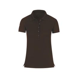 TRIGEMA Poloshirt »Poloshirt mit Kristallsteinen« 1 Stk. tlg. mocca S S 94 % Baumwolle, Mako-supergekämmt, 6 % Elastan