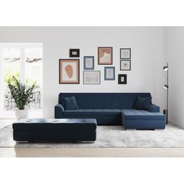 DOMO collection Ecksofa »Treviso viele Bezüge, auch in Cord, L-Form, B/T/H: 267/80/83 cm« wahlweise mit Bettfunktion, incl. Zierkissen, hochwertige...
