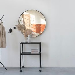 SPINDER DESIGN Wandspiegel &raquo;Donna&laquo; Metall, Qualitativ hochwertiges Erscheinungsbild, &Oslash; 90 cm Schwarz
