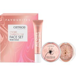 Catrice Make-up Set »More Than Glow Face Set Gold« mit goldenem Schimmer roségoldfarben 0 Set mit flüssigem Highlighter, Puder-Highlighter und Bronzer