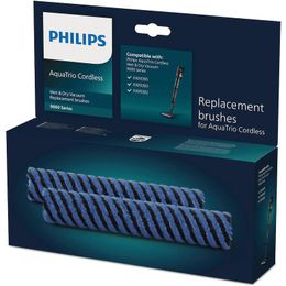 Philips Bürste »Ersatzbürste, XV1793/01« 2 Reinigungsbürsten aus weicher Mikrofaser, für Hartböden blau/schwarz