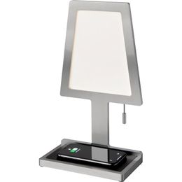 Sompex LED Tischleuchte »Steve-Phone« LED-Board mit induktiver Ladefunktion, gemäß QI-Standard alufarben