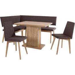 Home Affaire Eckbankgruppe »Zelle« Set, 4 Stk. tlg. alteichefarben/braun +