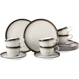 Seltmann Weiden Kaffeeservice »Geschirr-Set, 18 Teile, Terra Corso« Tassen, Teller, Untertassen, Made in Germany, 18 Teile, für 6 Personen weiß,...