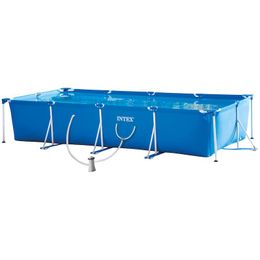 Intex Framepool »Rectangular Frame Pool« BxLxH: 220x450x84 cm, mit Kartuschenfilteranlage blau/weiß Ø/B/H/L: Breite 220 cm x Höhe 84 cm x Länge 450 cm