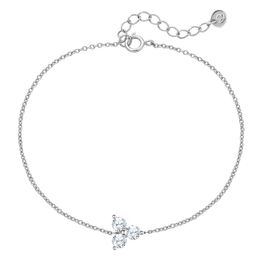 Glanzst&uuml;cke M&uuml;nchen GLANZST&Uuml;CKE M&Uuml;NCHEN Gliederarmband &raquo;GSM1931&laquo; aus Sterling Silber silber + wei&szlig; none Armband f&uuml;r Damen