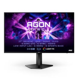 AOC Gaming-Monitor »AG276QZD« 67, 3 cm/27 ′′ 2560 x 1440 px QHD 0, 03 Reaktionszeit 240 Hz schwarz Neigbar, Drehbar, schwenkbar, Höhenverstellbar,...