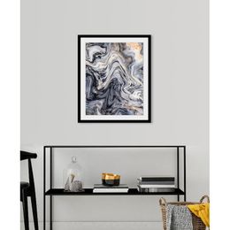 queence Bild »Tobias« Abstrakt Gemälde Kunst Marmor 1 Stk. tlg. HD Premium Poster-Druck inkl. Holzrahmen Farbe Rahmen: schwarz + Farbe...