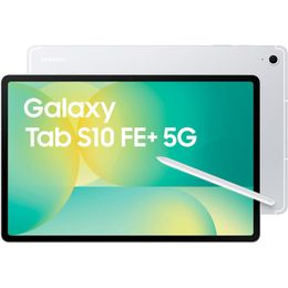 Samsung Tablet »Galaxy Tab S10 FE+ 5G 128GB« (33, 28 cm / 13, 1 ′′) Android, One UI, Knox 128 GB WQXGA+ 5G ) Silber Bereit für nahezu alles –...