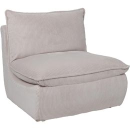 Hela Loungesessel »RHODOS« 1 Stk. tlg. Sessel;gepolstert;aufgesetztes Kissen;Microfaser;Breitcord Beige